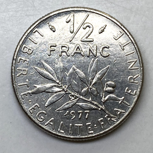 1977 France 1/2 Franc, Historic French Republic Coin | eBay
