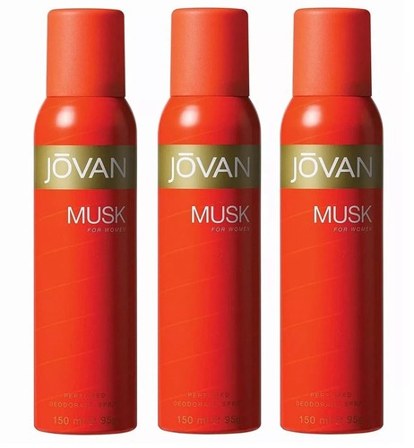 Pack of 3 - JOVAN MUSK for Women Perfumed Deodorant Spray 5 oz 150 ml 95g NEW | eBay