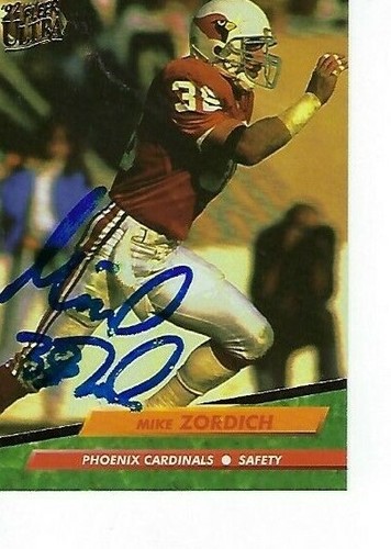 MIKE ZORDICH SIGNED 1992 FLEER ULTRA #328 - ARIZONA CARDINALS | eBay