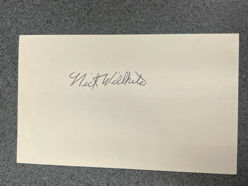 NICK WILLHITE (1963) autographed 3 x 5 index card MLB Guaranteed to ...