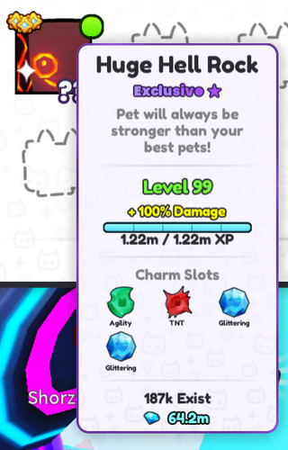 pet sim 99 huge pets (Huge Hell Rock lvl99) | eBay