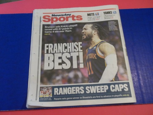 'BRUNSON' "BREAKS KNICKS POINTS RECORD" 'NY RANGERS BEAT CAPS' NEWSDAY ...