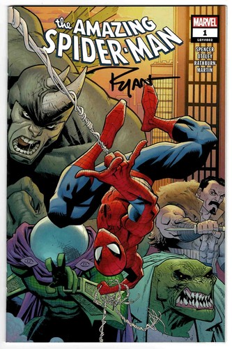 Amazing Spider-Man #1 NM Signed w/COA Ryan Ottley 2018 Marvel Comics | eBay