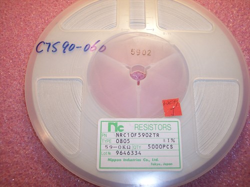 QTY (5000) 59K Ohm 1/8W 1% 0805 SMD CHIP RESISTORS NRC10F5902TR NIC ...