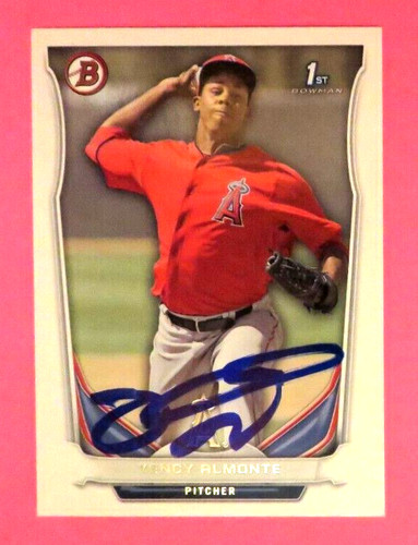 2014 Bowman 1st Card, Los Angeles Angels - YENCY ALMONTE - autographed ...