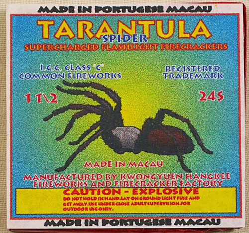 Vintage ☆ TARANTULA SPIDER Brand ☆ Firecracker Label ☆ 1 1/2" x 24's ...