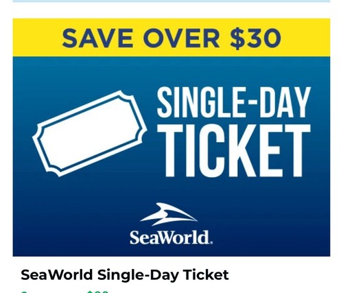 SeaWorld Orlando One Day Pass E Tickets Or Busch Gardens Aquatica San ...