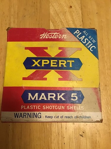 VINTAGE WESTERN XPERT MARK 5 PLASTIC SHOTGUN SHELLS! 12G 6 SHOT- EMPTY ...