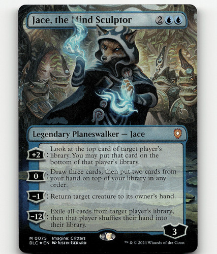 FOIL - MTG Jace, the Mind Sculptor (Borderless) #75 - Commander ...