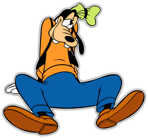 Goofy Wolf Kids Cartoon Car Bumper Window Sticker Decal 5"X4.1" | eBay