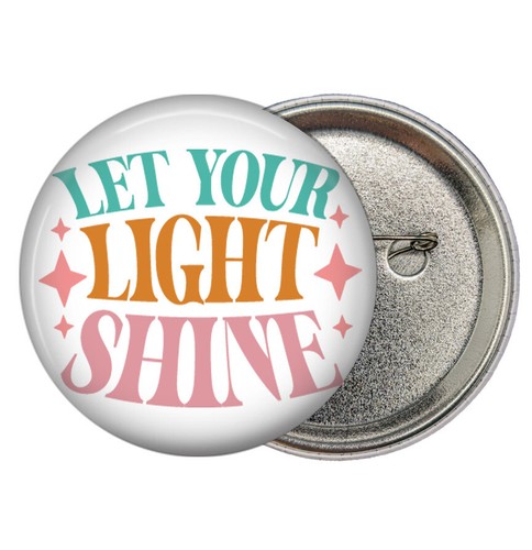 Lot of 10 Let Your Light Shine Religious Pinback Button Pins 1.25 ...
