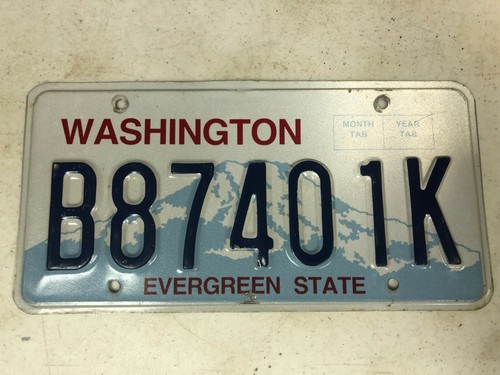 Expired 90s WASHINGTON Evergreen State License Plate B87401K 401K ...