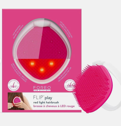 FOREO Flip Play Red Light Hairbrush Cherry Up! LED NIB | eBay