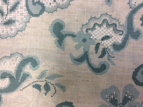 CHARTER PATTERN # 9211 FLORALS WITH GREEN ON BEIGE COTTON- BY THE YARD ...