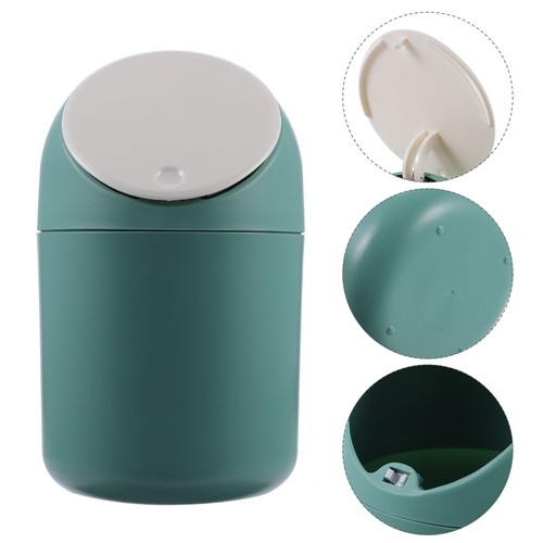 Push Trash Can Creative Desktop Small Rubbish Bin Bedside Plastic ...