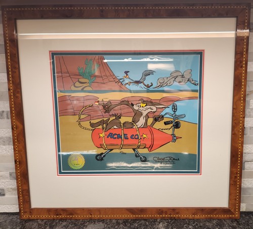 WILE COYOTE And Roadrunner Chuck Jones Signed Acme Cel Limited Edition ...