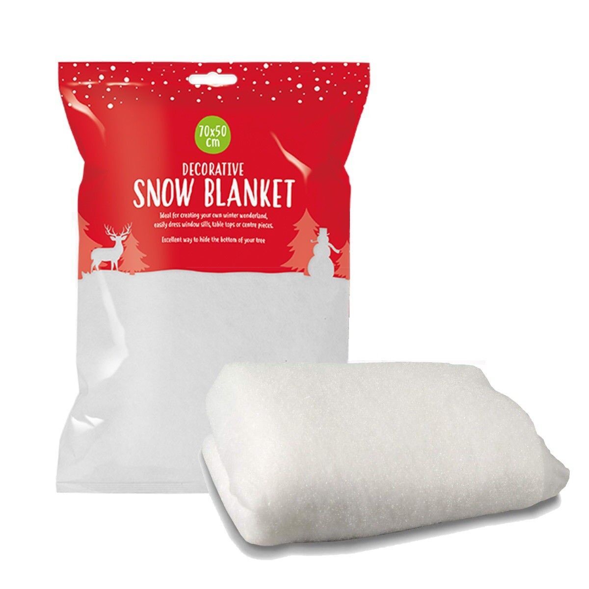 Winter Village Supplies Artificial Glitter Snow Blanket - White Fluffy ...