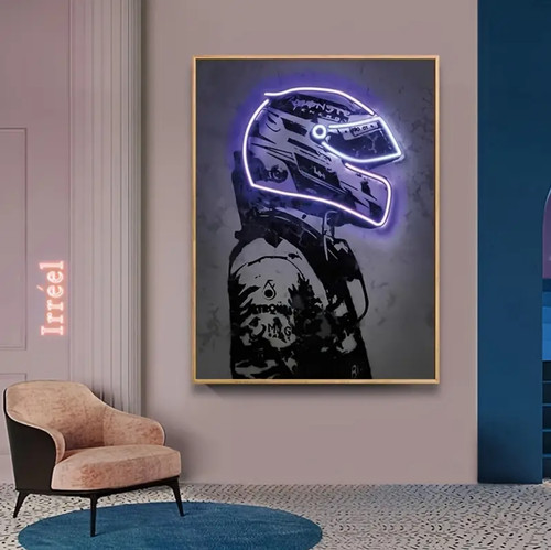 Formula 1 F1 Racing Car Driver Poster Neon Print Canvas Paintings ...