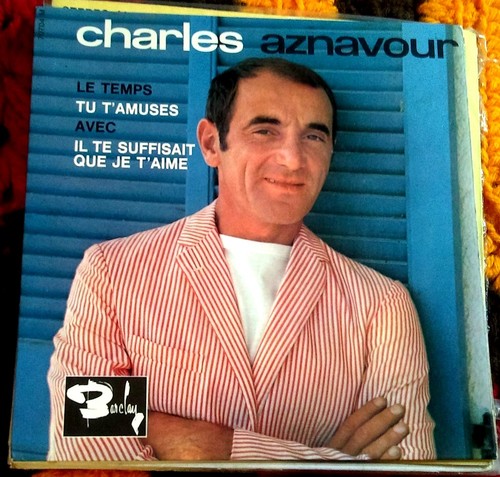Charles Aznavour, Le Temps ~ 1964 French Barclay 7" EP cover only | eBay
