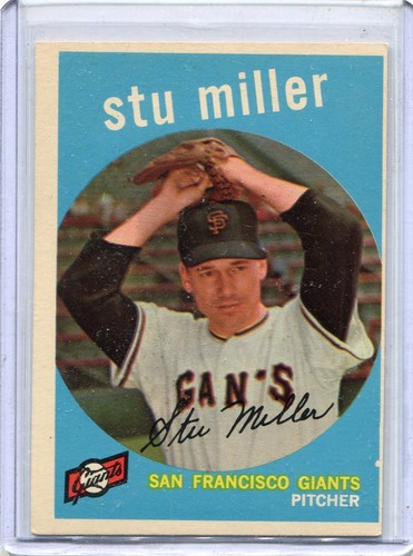 1959 Topps Baseball Card Stu Miller Pitcher San Francisco Giants Near ...