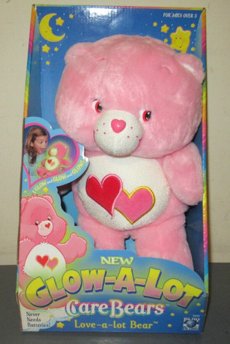 Care Bears Glow-A-Lot Love A Lot Bear Plush Doll Glow in the Dark NIP ...