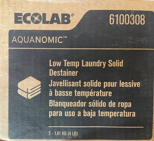 Ecolab Low Temp Laundry Solid Destainer 4 lb (Case of 2) | eBay