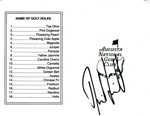 DAVID LINGMERTH Signed Augusta National Masters Scorecard COA | eBay