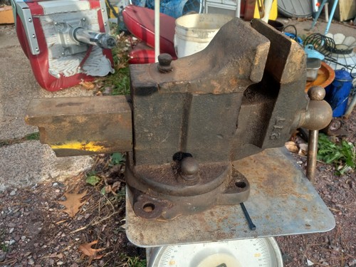 Vintage Rare Parker 277 4 1/2 In Swivel Bench Vise approximately 68 lb ...