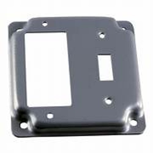 4" Single Decora GFCI and Switch Square Box Industrial Surface 1/2 ...