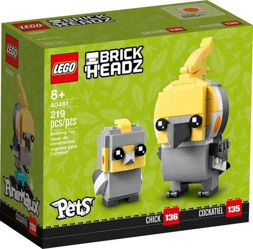 LEGO Brickheadz Pets 40481: Cockatiel (Brand New / Sealed) Retired Free ...