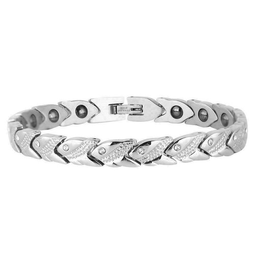 Women Men Therapy Energy Healing Bracelet Steel Magnetic Health Care ...
