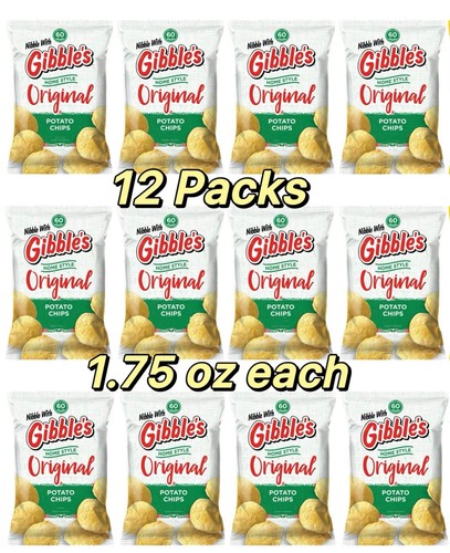 Gibble's Home Style Potato Chips (12-1.75 oz bags) Snack Size | eBay