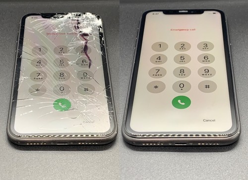 Apple iPhone 11 Pro Cracked Glass Broken OLED Screen Repair Mail In ...