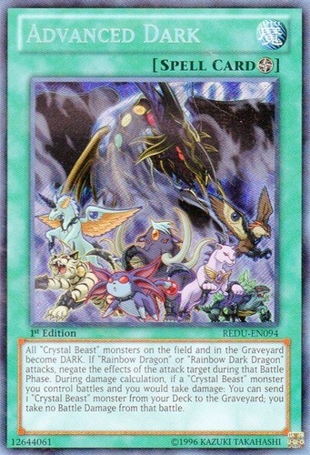 Yugioh! LP Advanced Dark - REDU-EN094 - Secret Rare - 1st Edition Lightly Played | eBay
