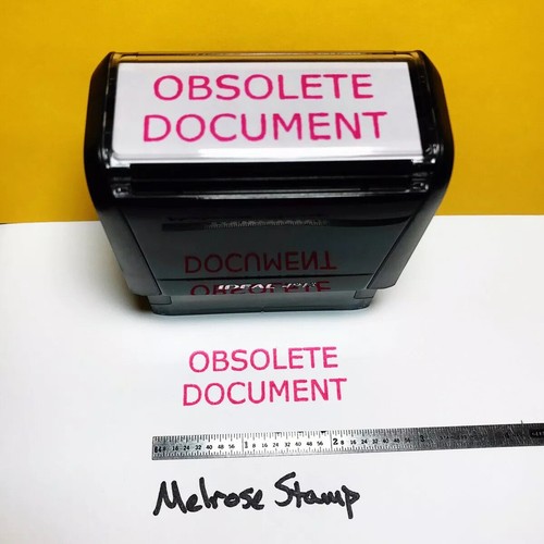 Obsolete Document Rubber Stamp Pink Ink Self Inking Ideal 4913 | eBay