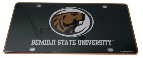 Bemidji State Univeristy Beavers Metal License Plate. On Green #A110 | eBay