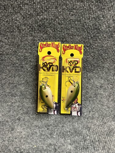 2 Strike King HCKVDS1.5-517 Square Bill 1.5 Crankbait Color 517 TN Shad ...