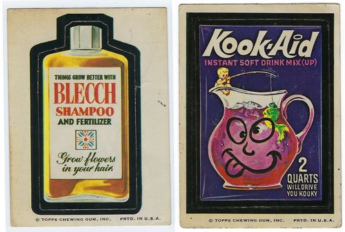 Lot of 2 Topps 1974 Wonder Bread Series Wacky Packages Blecch & Kook ...