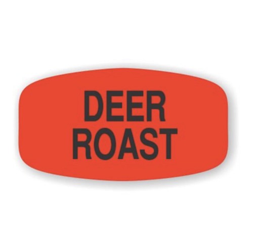 12904 Deer Roast Red Dayglo Meat Deli Label .625” x 1.25” (Case Of ...