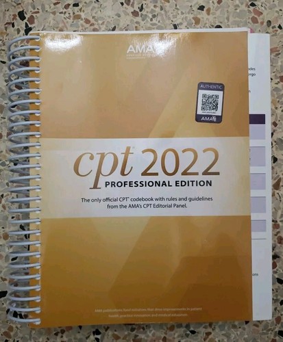 CPT 2022 Professional Edition by American Medical Association (Spiral ...