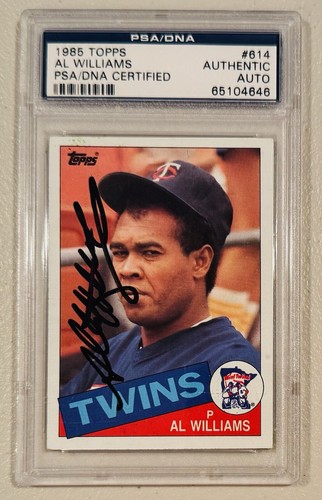 Al Williams Signed Autographed 1985 Topps Card #614 PSA DNA Certified ...