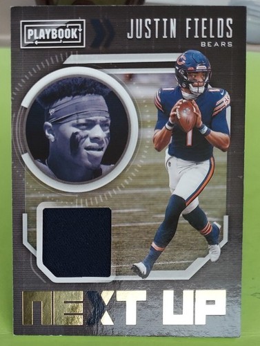 2021 PANINI PLAYBOOK JUSTIN FIELDS NEXT UP RELIC #NXT-JF1 BEARS YOUNG ...