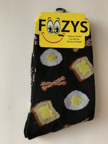1 Pair Of Foozy Breakfast Bacon and Eggs Novelty Socks; Foozys | eBay