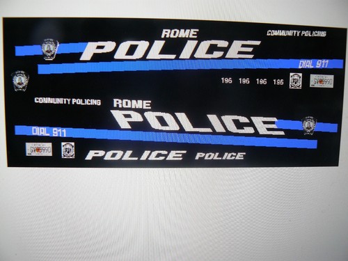 Rome Georgia Police Patrol Vehicle Decals 1:24 | eBay