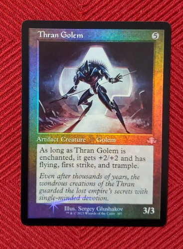 MTG Foil Thran Golem Retro Frame Dominaria Remastered Magic the ...