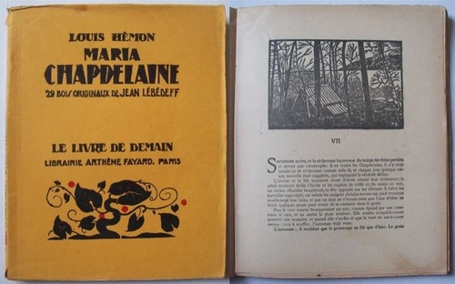 Louis Hémon Maria Chapdelaine Illustré par Jean Lébédeff 1947 | eBay