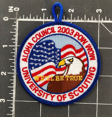2003 Boy Scouts of America POW WOW Patch Aloha Council BSA University ...