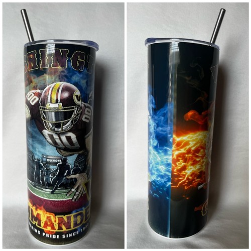 Washington Commanders “Fire And Ice” 20 oz Stainless Steel Tumbler | eBay