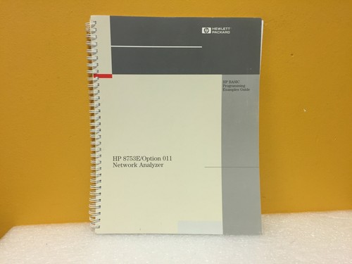 HP / Agilent 08753-90413 8753E Network Analyzer BASIC Programming Examples Guide | eBay