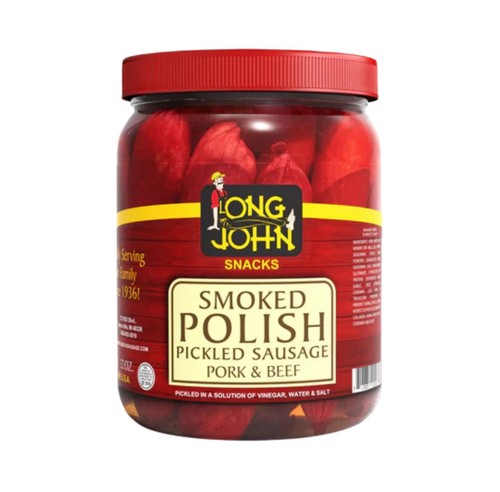 LONG JOHN SNACKS SMOKED POLISH PICKLED SAUSAGE - 32 OZ JAR, FREE ...